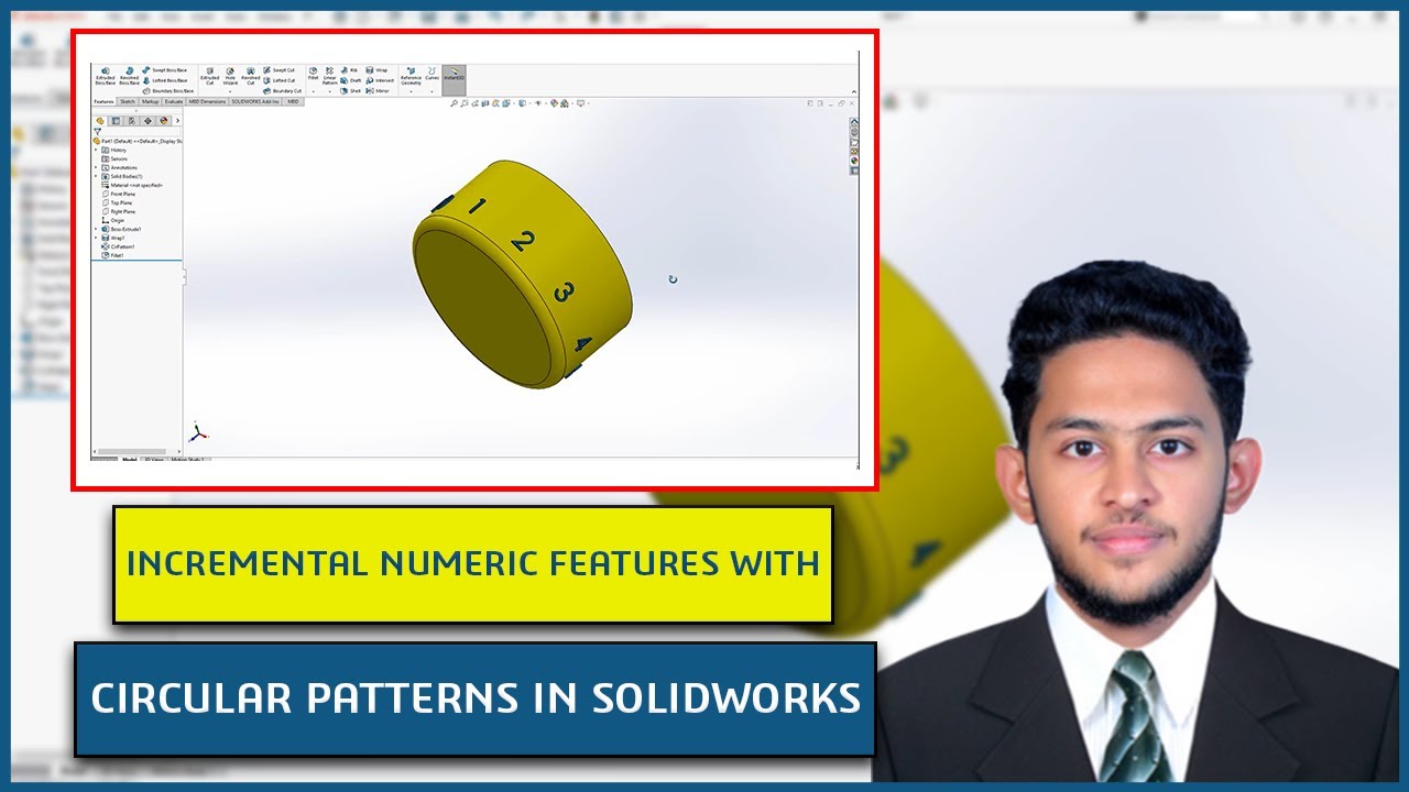 Incremental Numeric Features with Circular Patterns in SOLIDWORKS