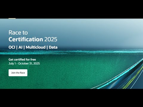 Get Oracle Certified for FREE in 2025 | AI, Cloud, Multicloud, Data | Race to Certification