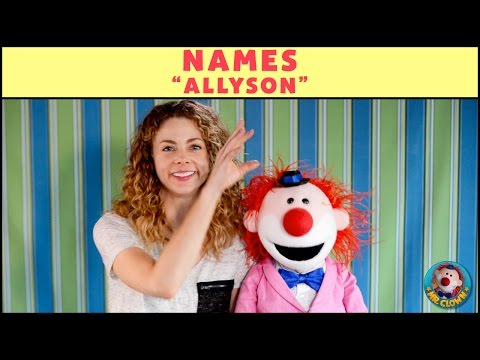 Learning Names with Mr. Clown: "Allyson"