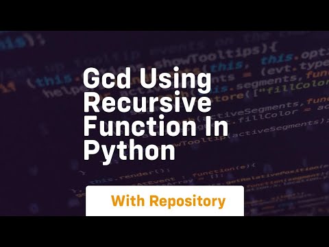Gcd using recursive function in python