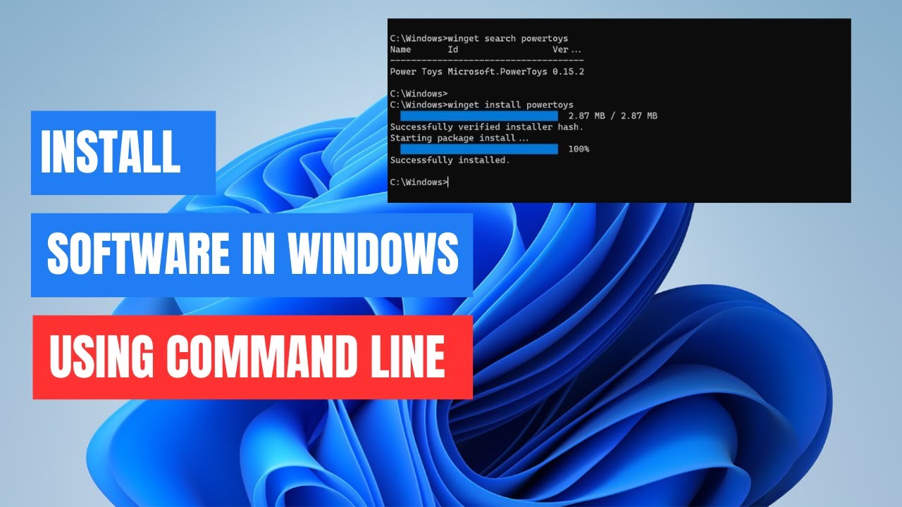 How to Install Software Using the Windows Command Line