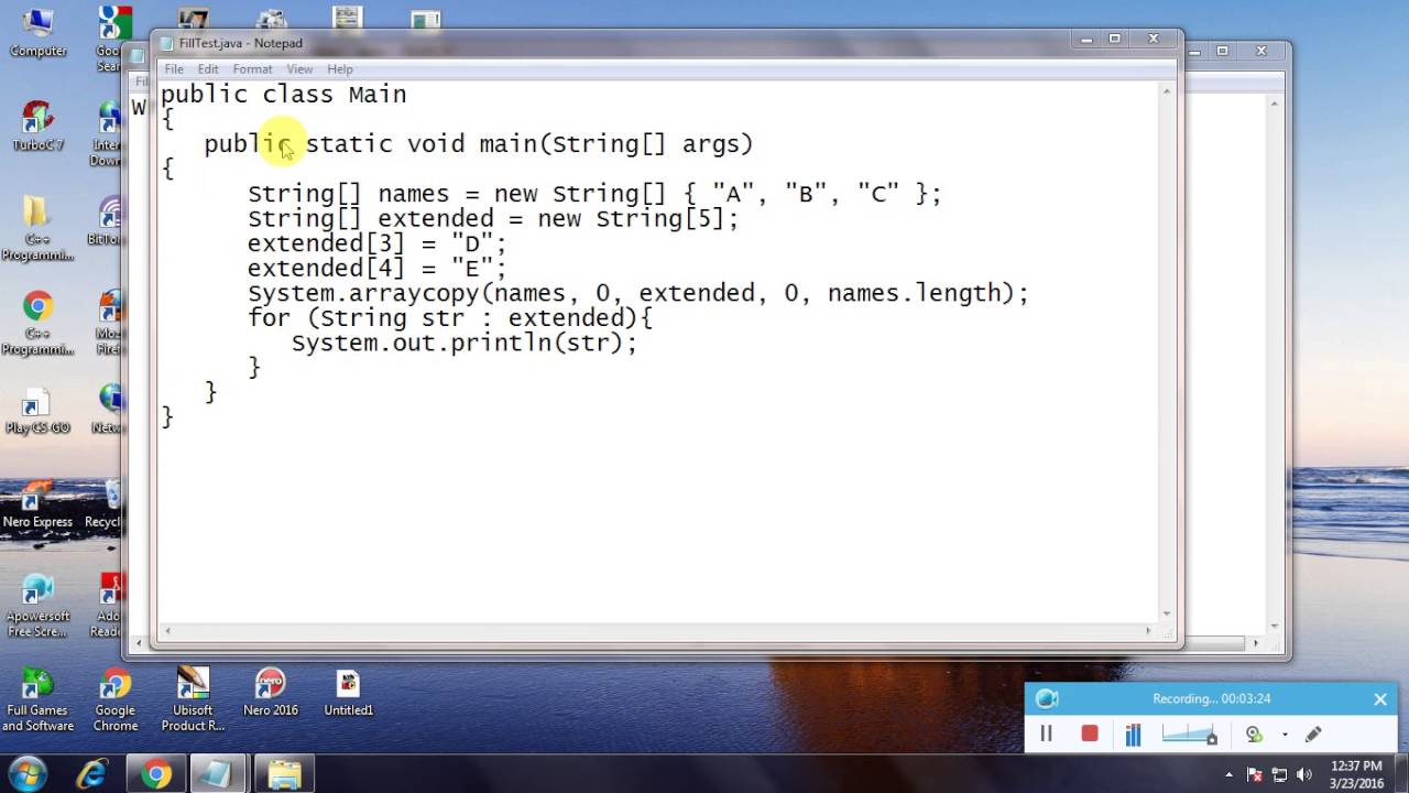 Write A Java Program To Extend An Array After Initialisation 25