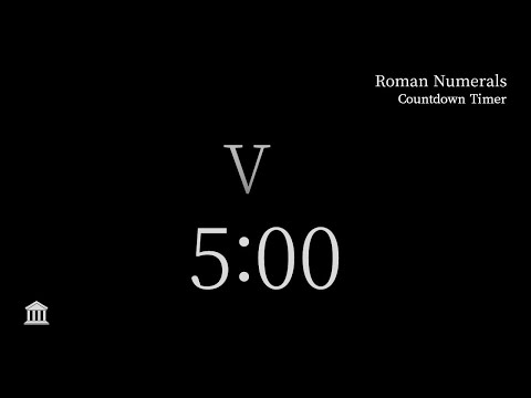 5 Minute Timer - Roman Numerals Countdown