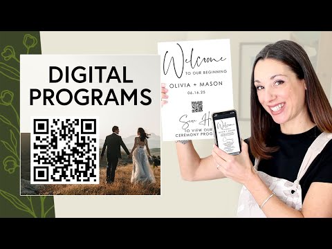 How To Create a Digital Wedding Program and QR Code Sign - BUDGET WEDDING IDEA!