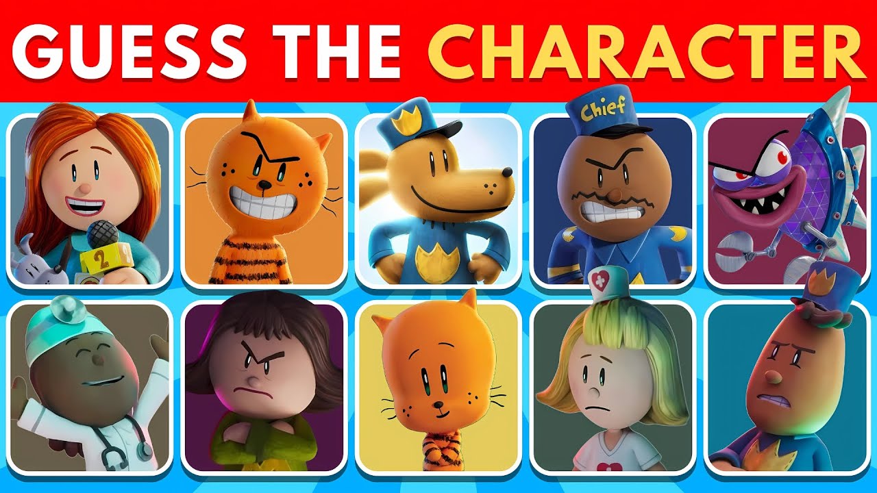 Guess the DOG MAN Characters in 10 Seconds! 🐶👮‍♂️ | Dog Man, Sarah Hatoff, Petey, Li'l Petey