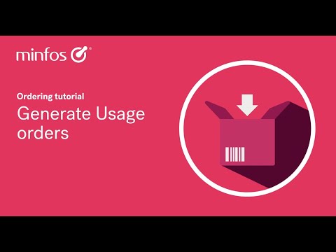 Generate Usage Orders in Minfos 2024