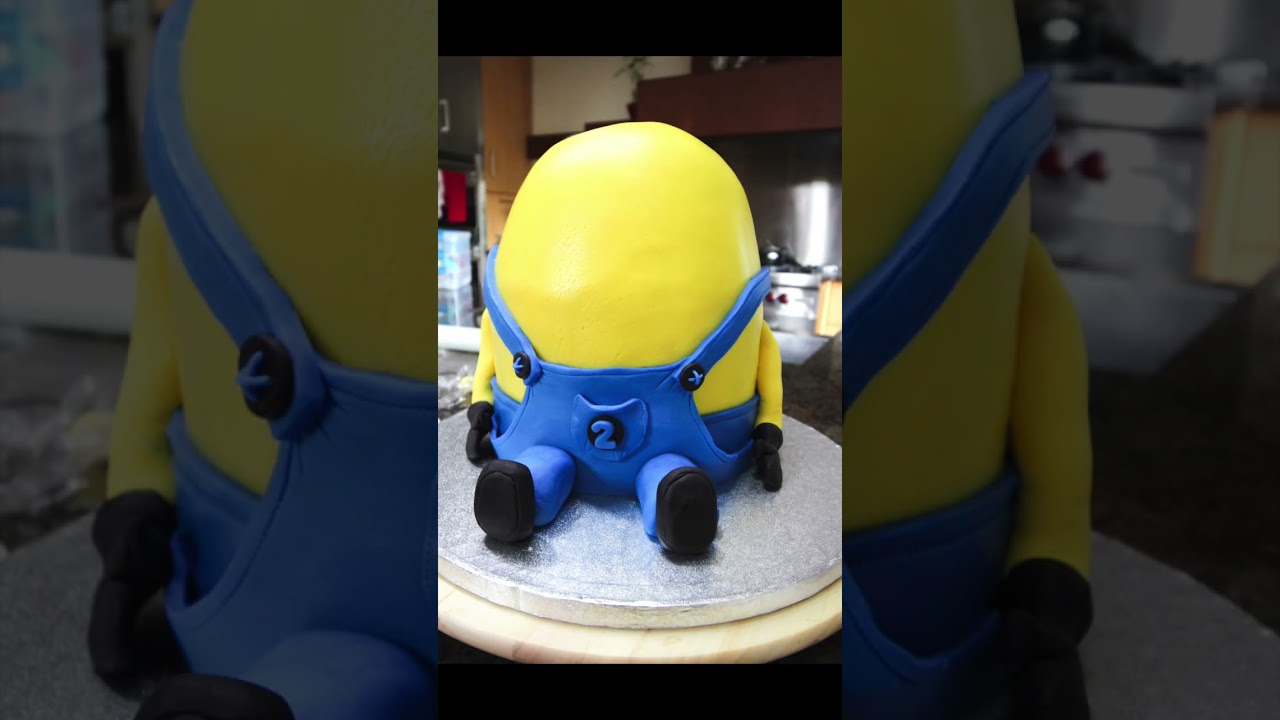 #Minion #Cake Tutorial - Check  short description for link to detailed tutorial. #foodart #cakeart