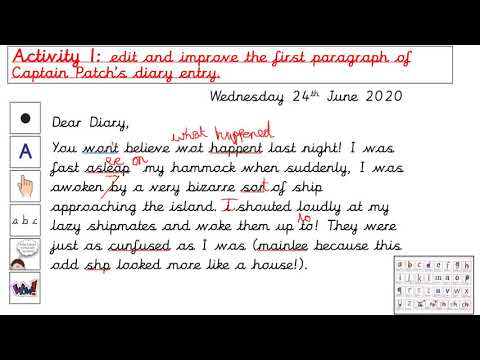 KS1 Writing Week 10 - Lesson 4 Diary Writing