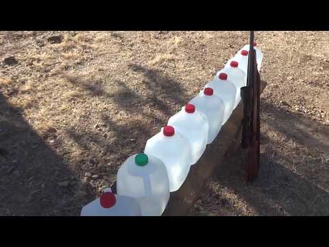 .223 Norma TAC 55 grain FMJ water jug penetration test