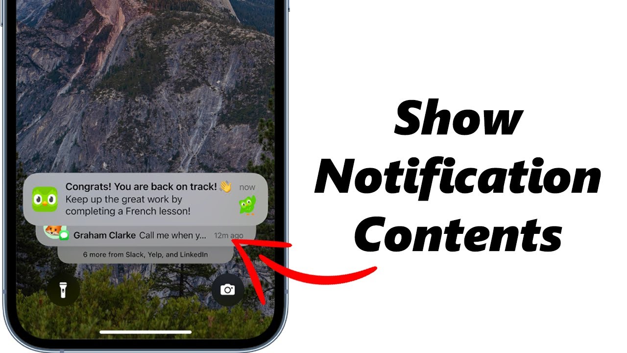 How To Show Notification Previews (Contents) On iPhone Lock Screen