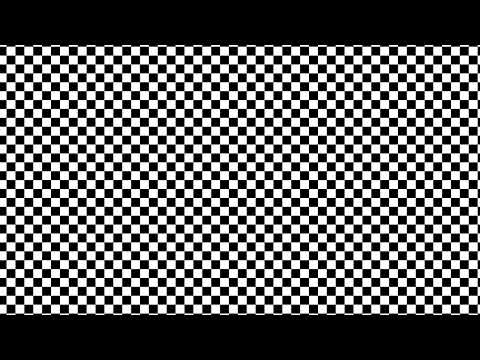 Checkered Pattern Background Motion on Black and White Screen