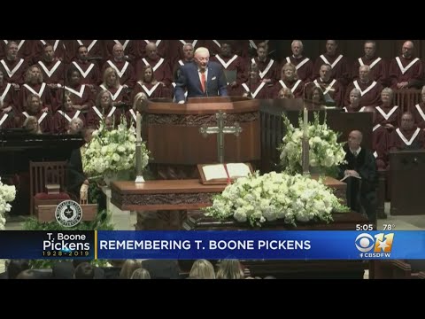 Gov. Abbott, Jerry Jones Honor Texas Tycoon T. Boone Pickens At Memorial Service