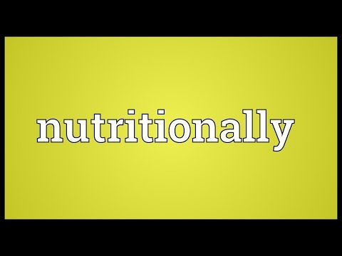 Nutritionally Meaning