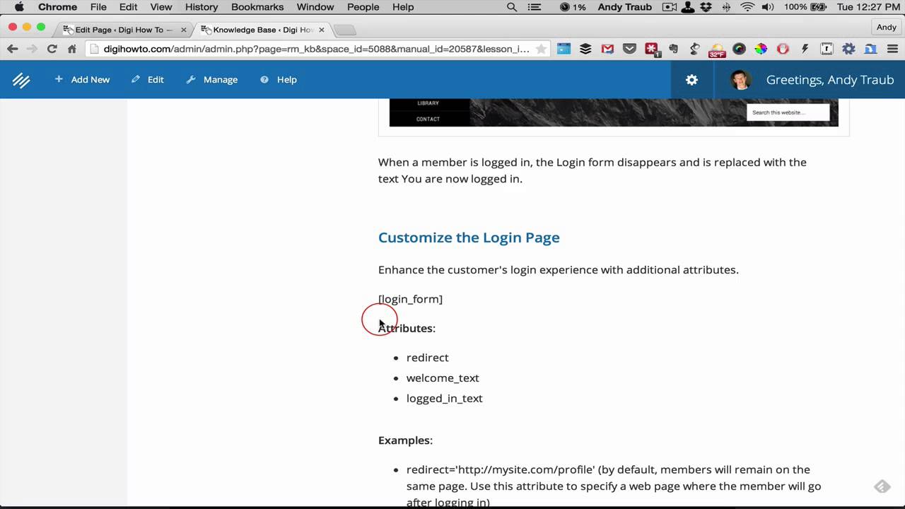 Creating a Member Login Page in New Rainmaker