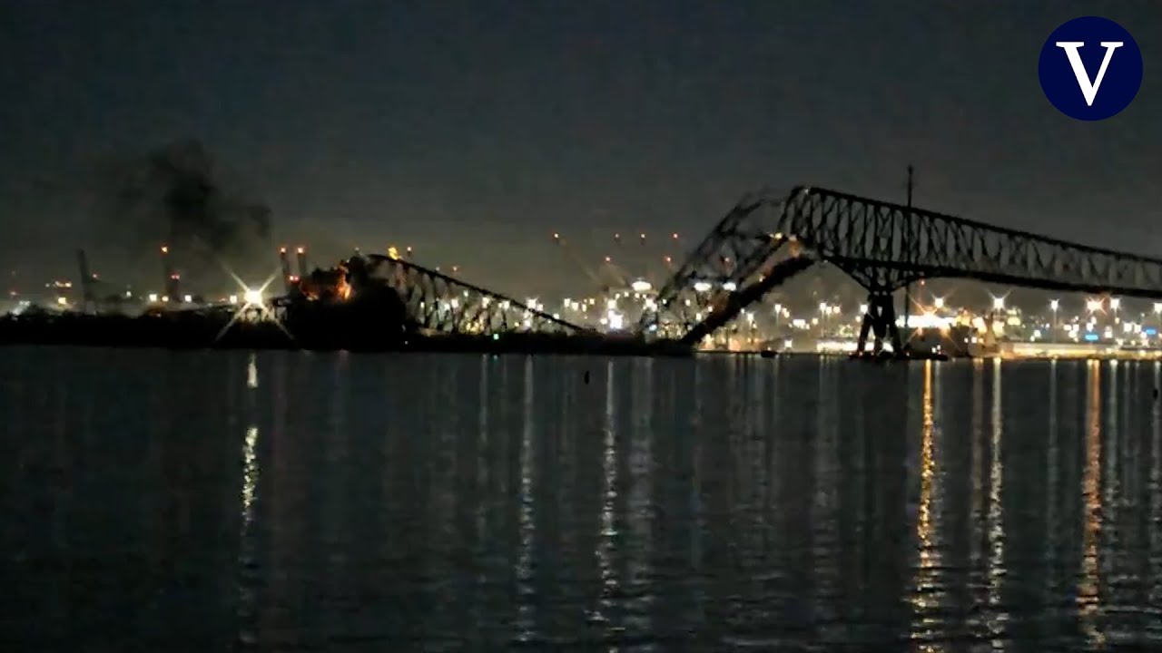 El colapso del puente de Baltimore, un falla eléctrica y autos bajo el ...
