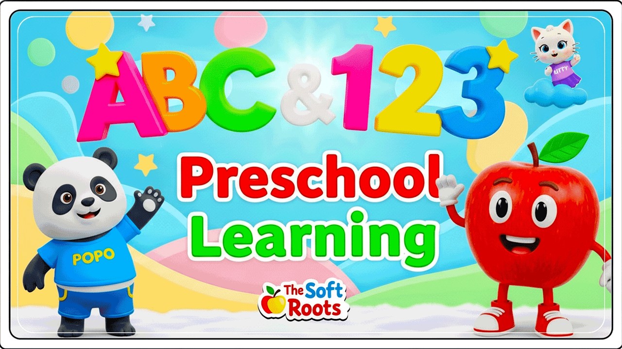 Preschool Learning activities for 3 year olds at home | Learn ABC Phonics Shapes Numbers Colors 🌈
