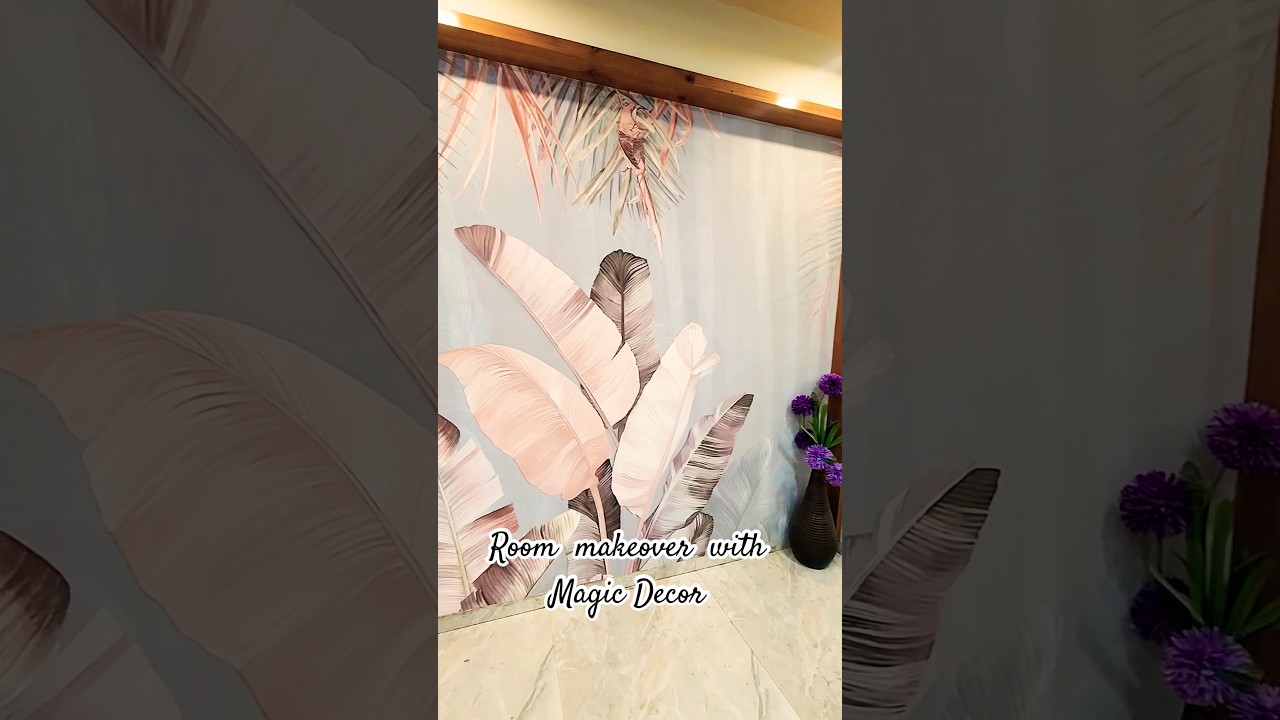 Living Room Makeover with Magic Decor Wallpaper #diy #transformation #wallpaper #magicdecor