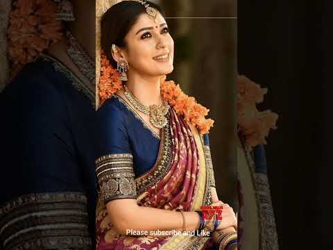 Actress Nayanthara|Lady Super Star Cute Saree Photos#shorts