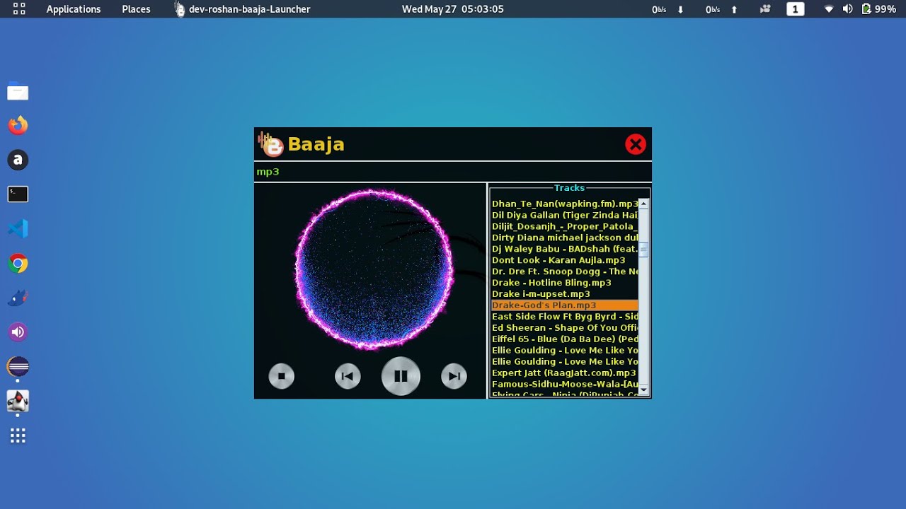 Music player in Java | Java Mini project | Baaja