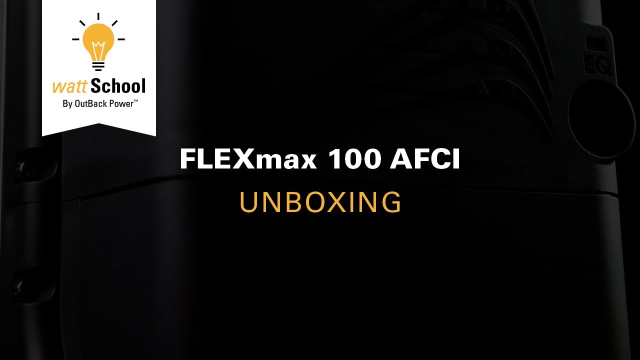 FLEXmax 100 AFCI: Unboxing