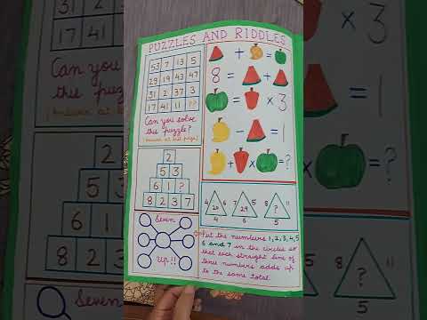 Beautiful 😍😍Maths Newspaper #maths#newspaper #puzzle #games #fun#handmade#drawing#knowledge #diy