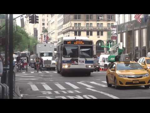 MTA Bus Service: Orion VII Penn Station Bound M4 Bus Cruising By On E 57th St & 5th Ave With Toots