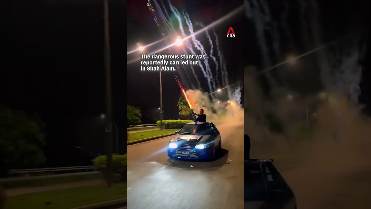 Arrests made in Malaysia over fireworks stunt on moving vehicles