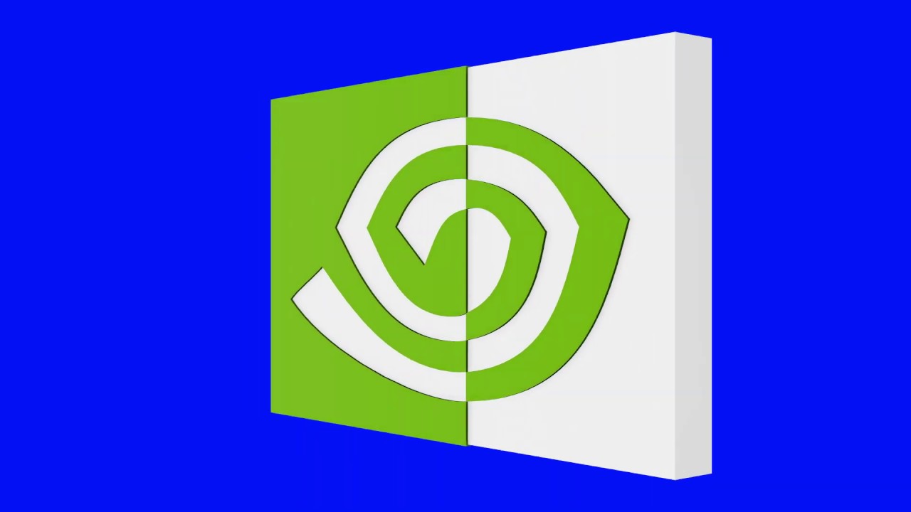 Nvidia Blue Screen Logo Loop Chroma Animation