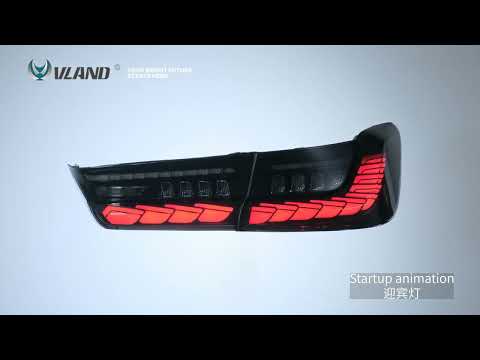 VLAND OLED Tail Lights Fits 2019+ BMW 3-Series G20 Aftermarket Rear Lamps smoked