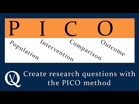 Create research questions with the PICO method