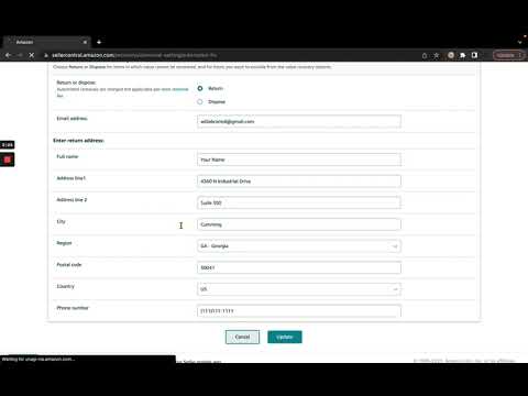 How to Edit Amazon Return Removal Addresses