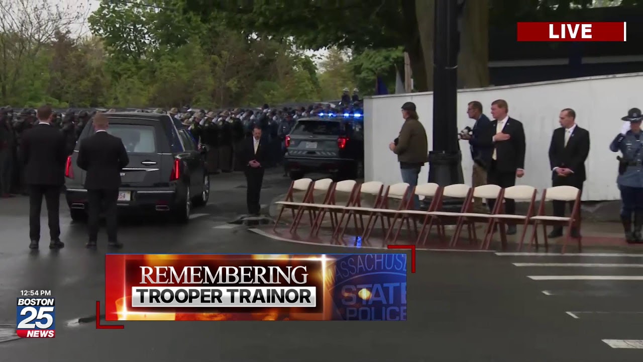 WATCH LIVE: Funeral for fallen Mass. State Police Trooper Kevin Trainor.