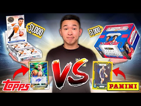 I opened $1,000 BASKETBALL CARD BOXES from PANINI & TOPPS to see which is BEST (Prizm vs Chrome)! 🤔🔥