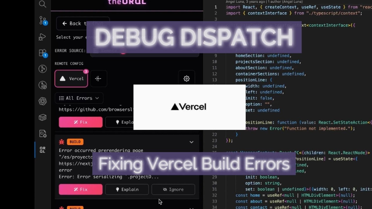 Vercel Logs Inspected and Build Error Fixed