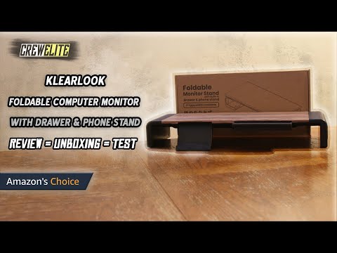 KlearLook - Foldable Desktop Monitor Stand With Phone Holder & Drawer | Sleek Design [REVIEW]