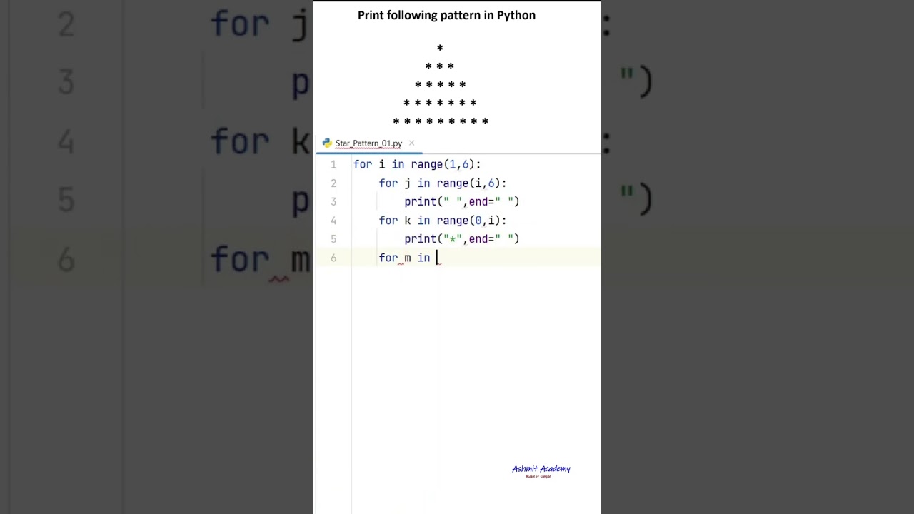 Print the given pattern in Python ( python for beginners )
