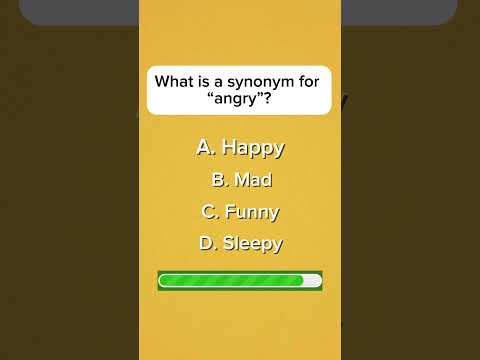 What’s a synonym for “Angry”? | English Quiz #englishquiz #shorts