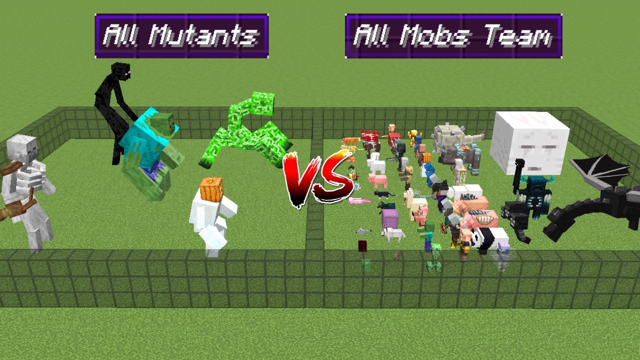 ALL MINECRAFT MUTANT MONSTERS vs TEAM OF EVERY MOB | Minecraft Mob Battle