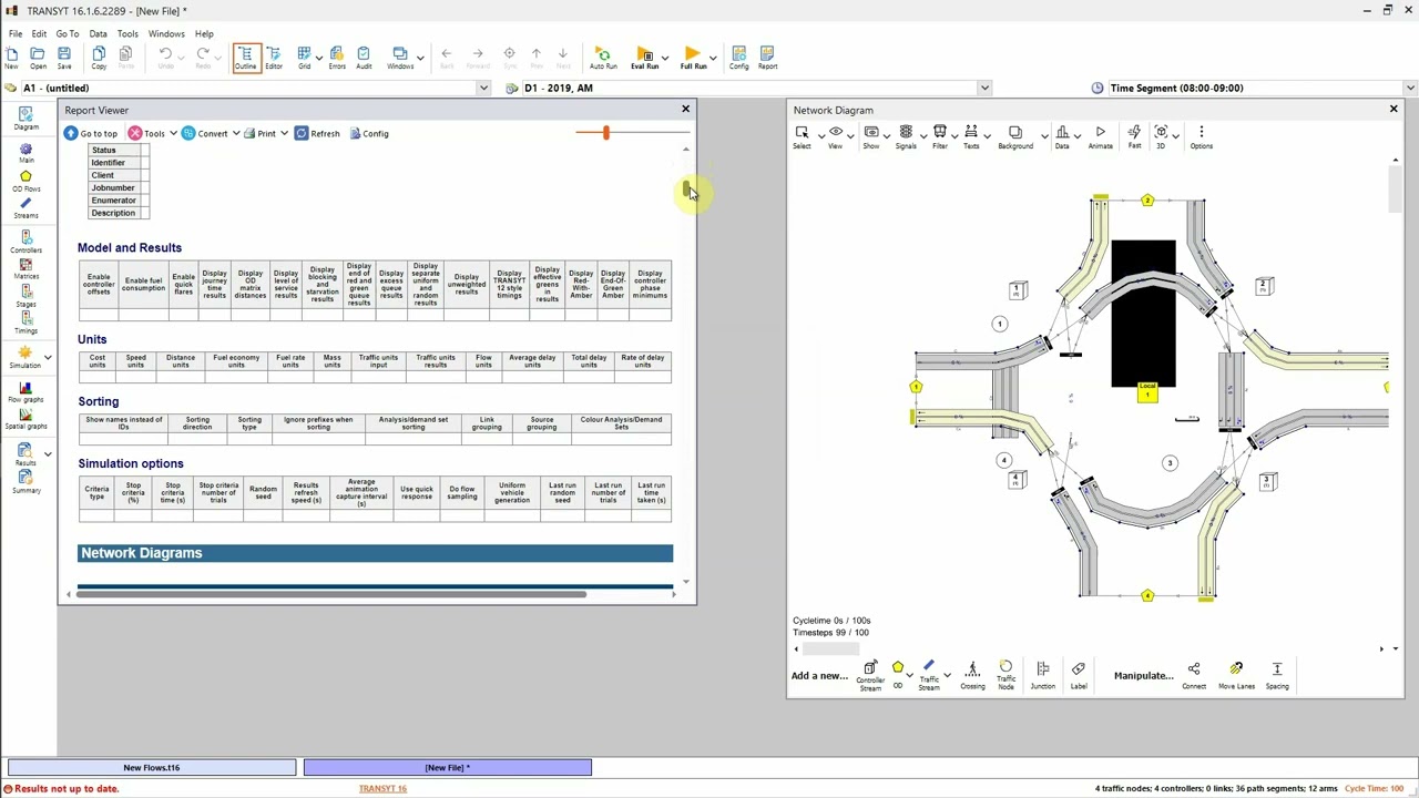 TRANSYT 16   Three ways to compare traffic models