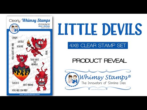 WHIMSY STAMPS PRODUCT REVEAL: Little Devils 4x6 Clear Stamp Set