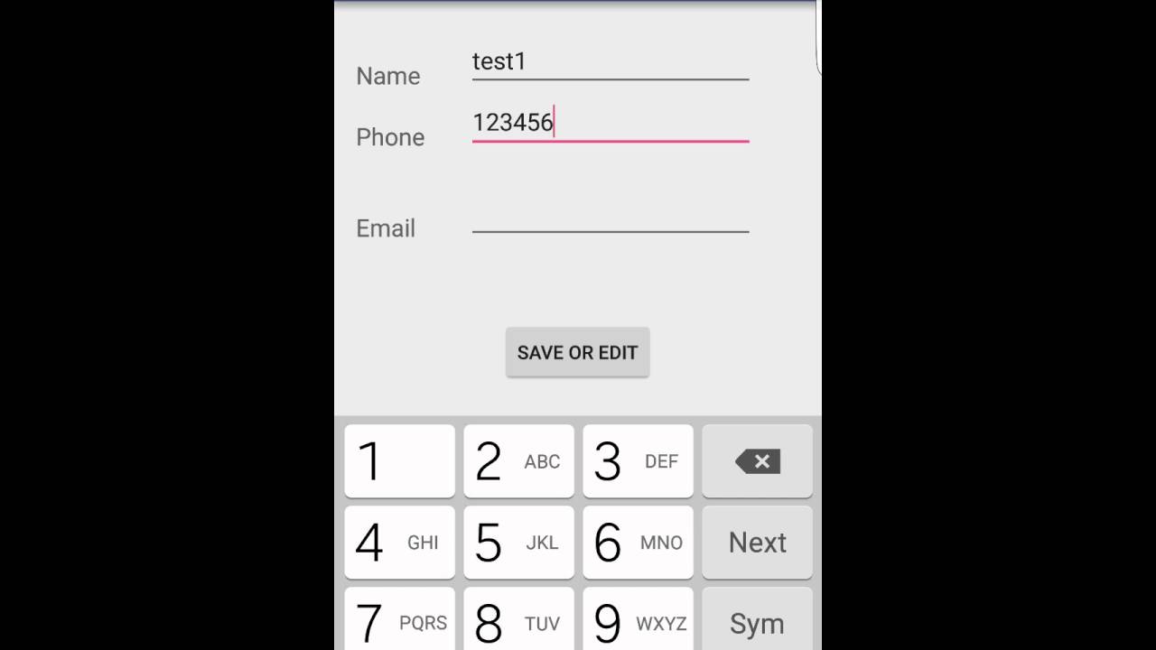 Android SQLite App Demo