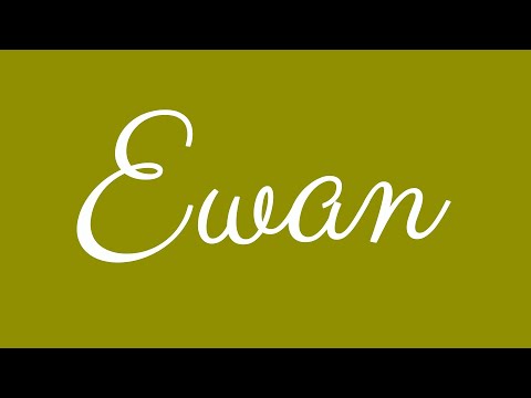 Learn how to Sign the Name Ewan Stylishly in Cursive Writing