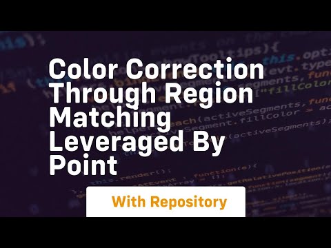 color correction through region matching leveraged by point