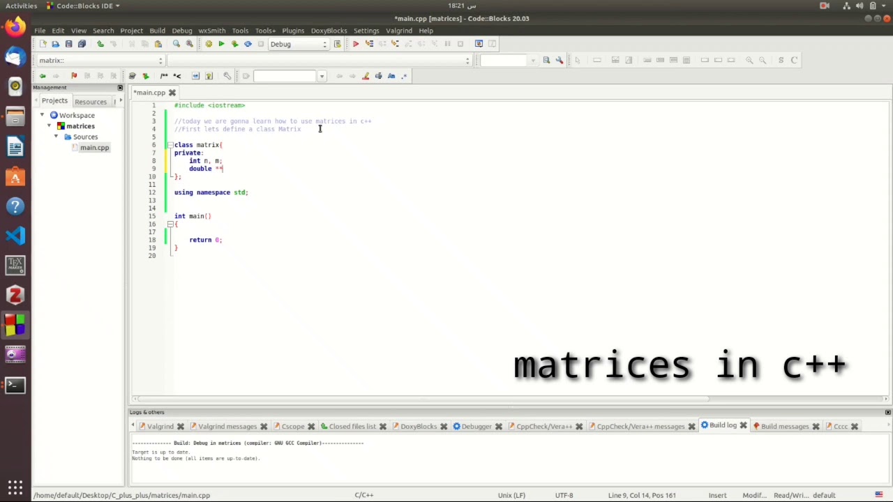 Matrices in c++ language | OOP-based (part 01)