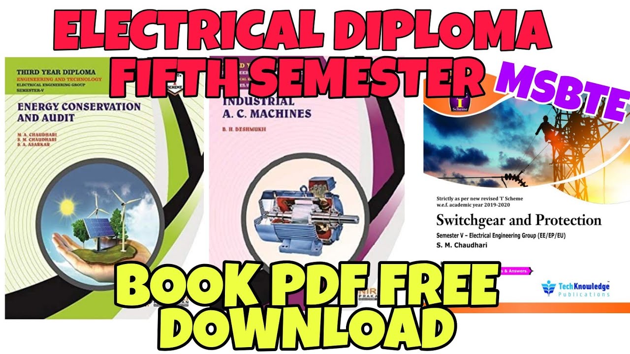 MSBTE Electrical Diploma| Book PDF | Electrical Branch 5 Semester Book In Free 100% Download