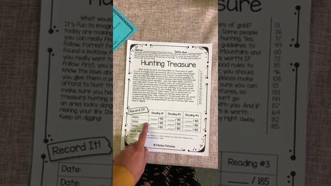 Fluency Homework Sheets