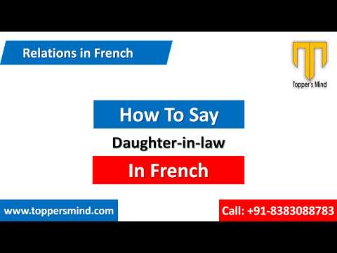 Daughter in Law in French : French word for Daughter in Law