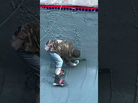 Swimming pool plaster. Satisfying application! #satisfying #pooldesign #satisfyingvideo