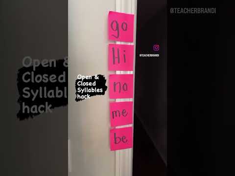 How to teach open and closed syllables. #scienceofreading #teacherhacks #phonics #learningtoread