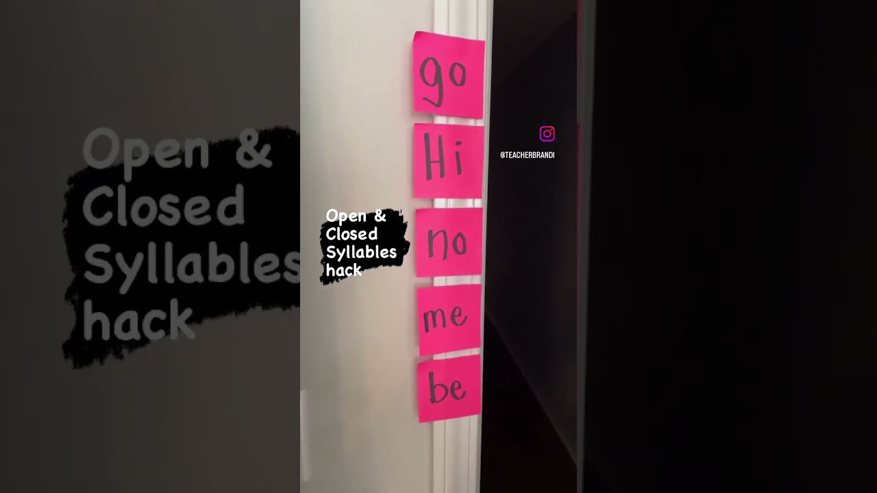 How to teach open and closed syllables. #scienceofreading #teacherhacks #phonics #learningtoread